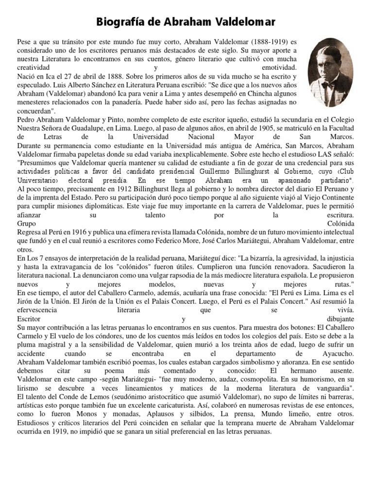 Abraham Valdelomar | PDF | Poesía