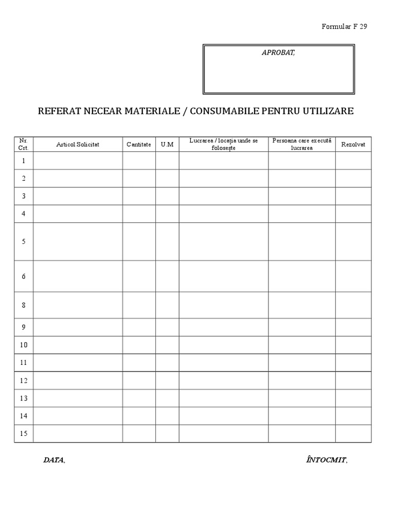 F 29 formular necesar materiale.doc