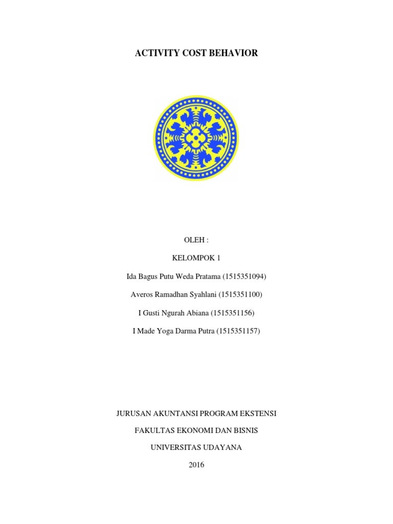 Activity Cost Behavior | PDF