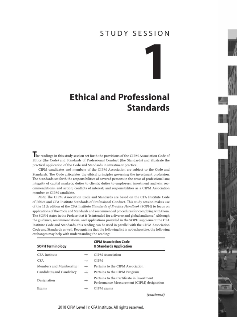 Cipm Level I Study Sessions PDF | PDF | Investment Management | Risk