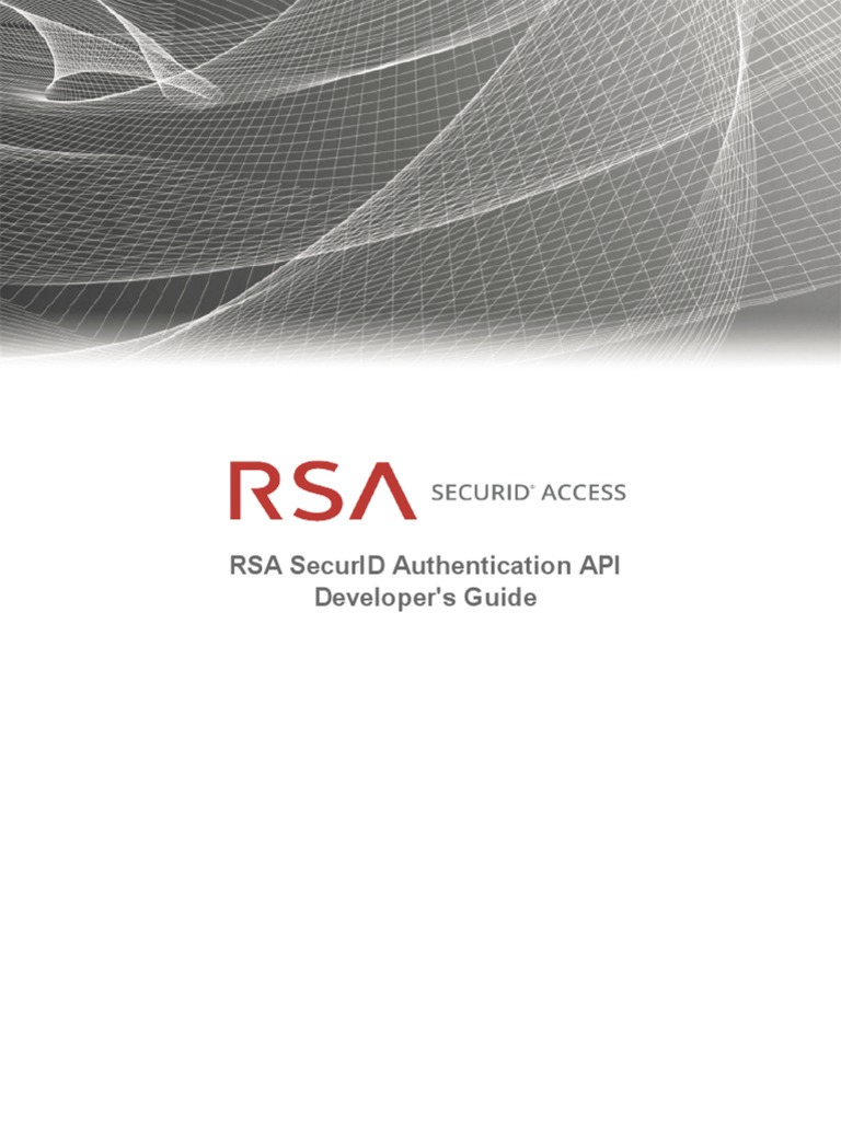 Rsa Securid Access Rsa Securid Authentication API Developers Guide | PDF | Authentication ...