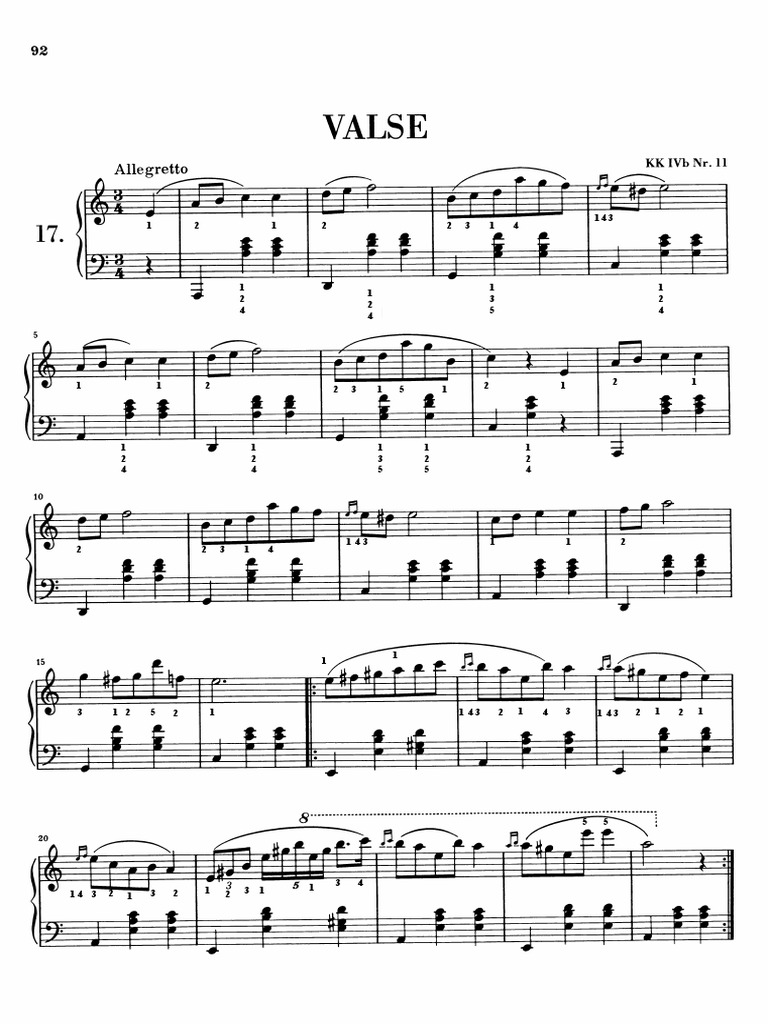 Waltz A Minor Chopin - With Fingering | PDF