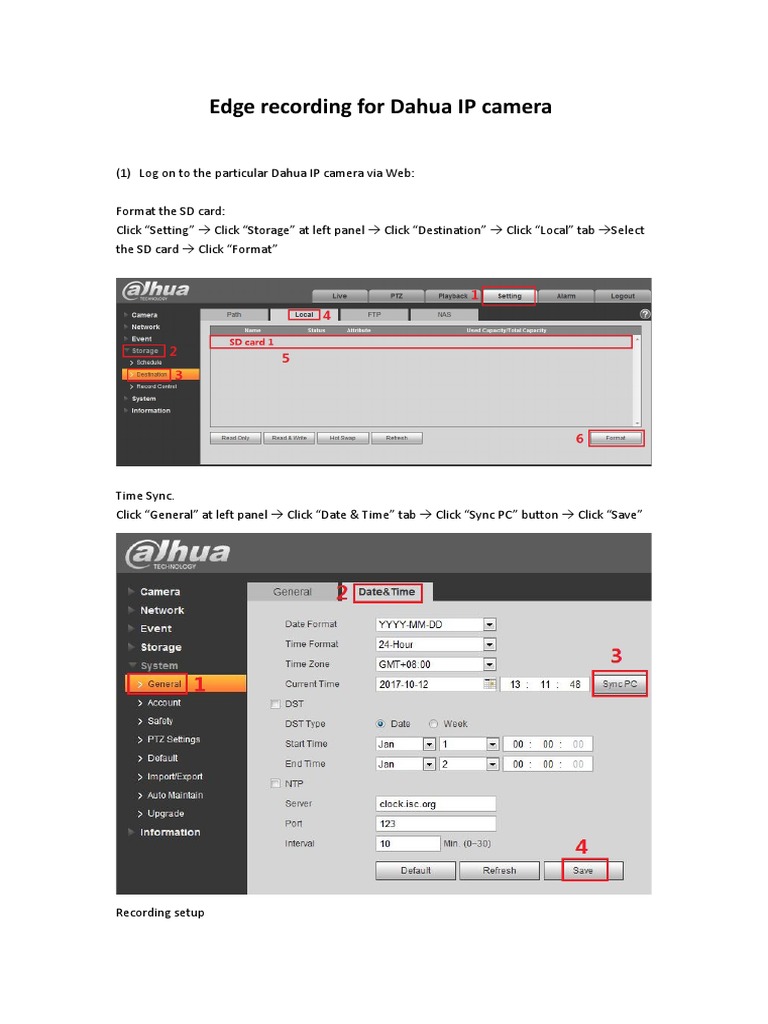 Genetec-Edge Recording Setting | PDF