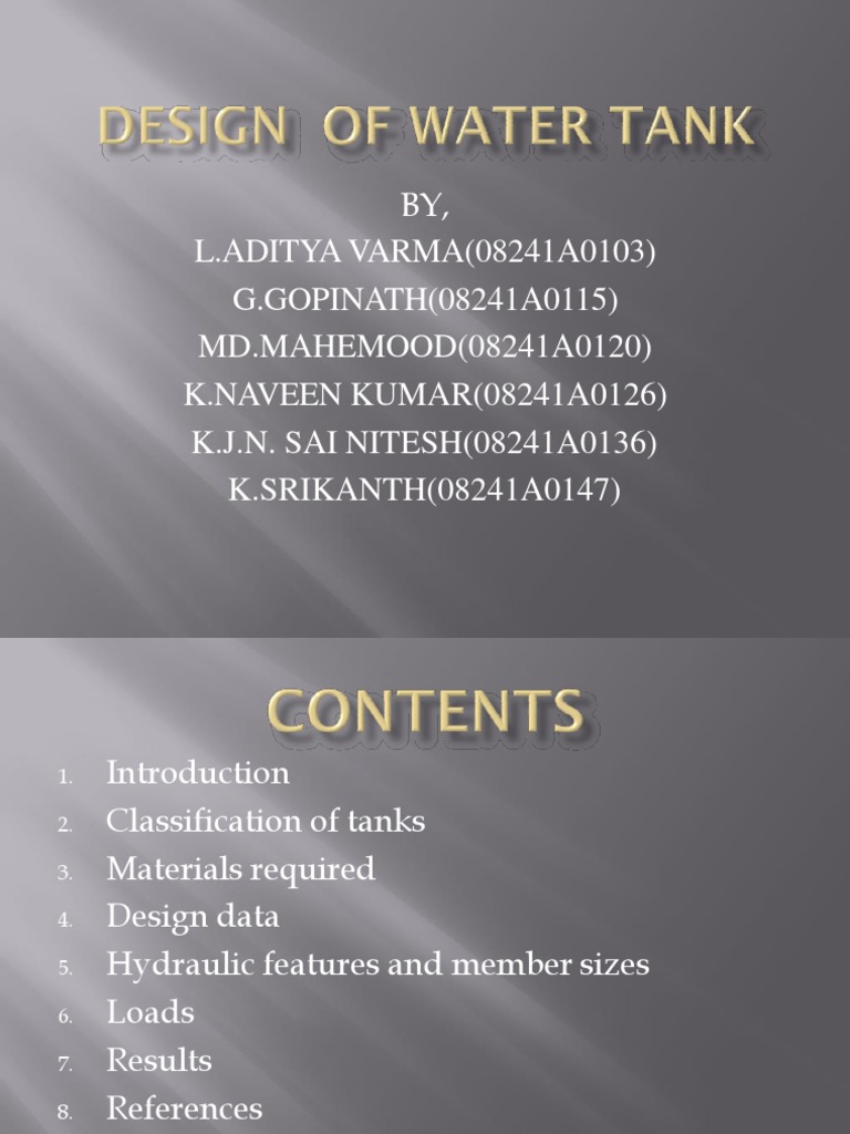 Underground Rectangular Water Tank Design | PDF | Lime (Material ...