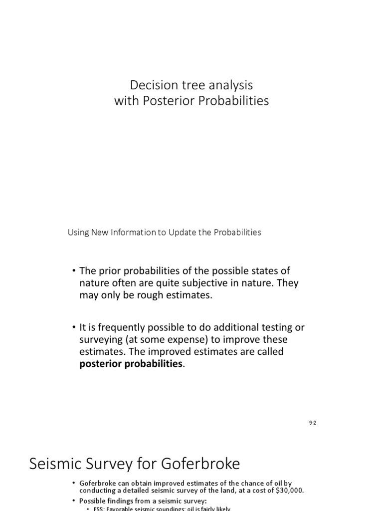 2019 - Decision Tree Analysis With Posterior Probabilities | PDF | Probability | Statistics