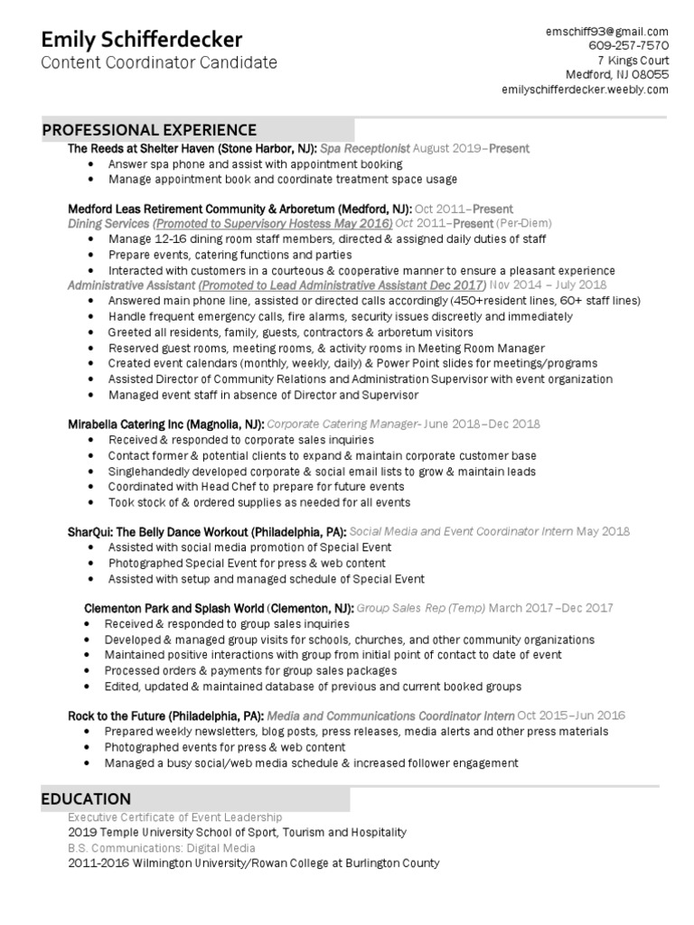 Oct 2019 Resume | PDF | Communication | Business