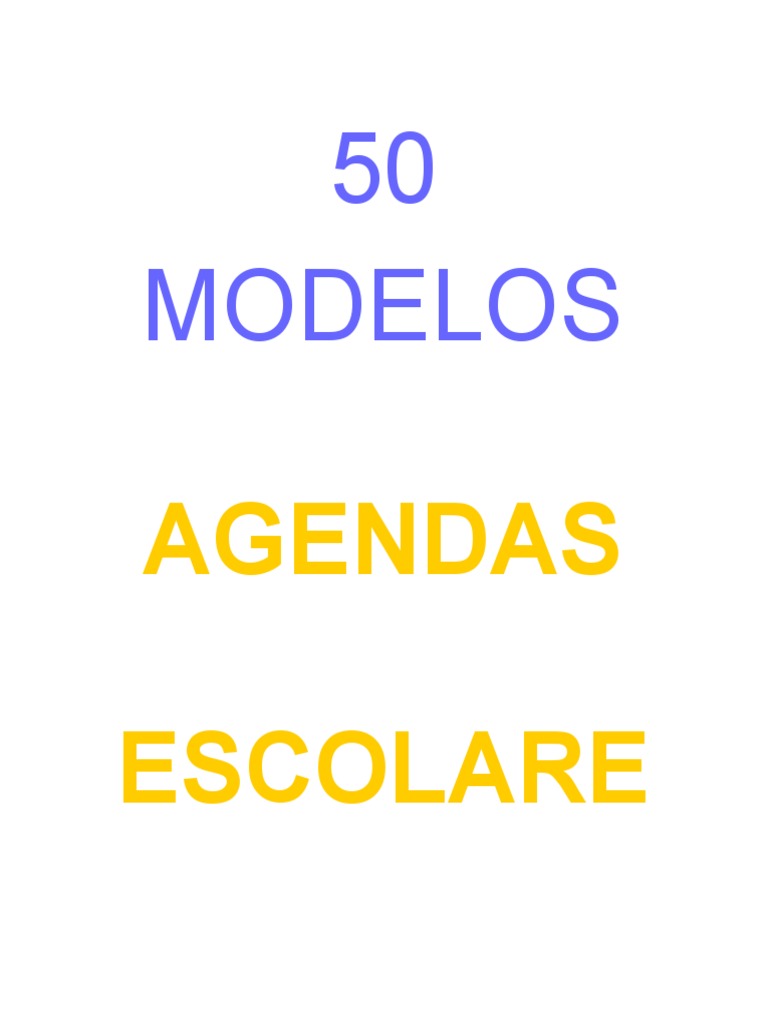 50 Modelos de Agendas Escolares 2019-2020 Editables - Gratis en Word ...