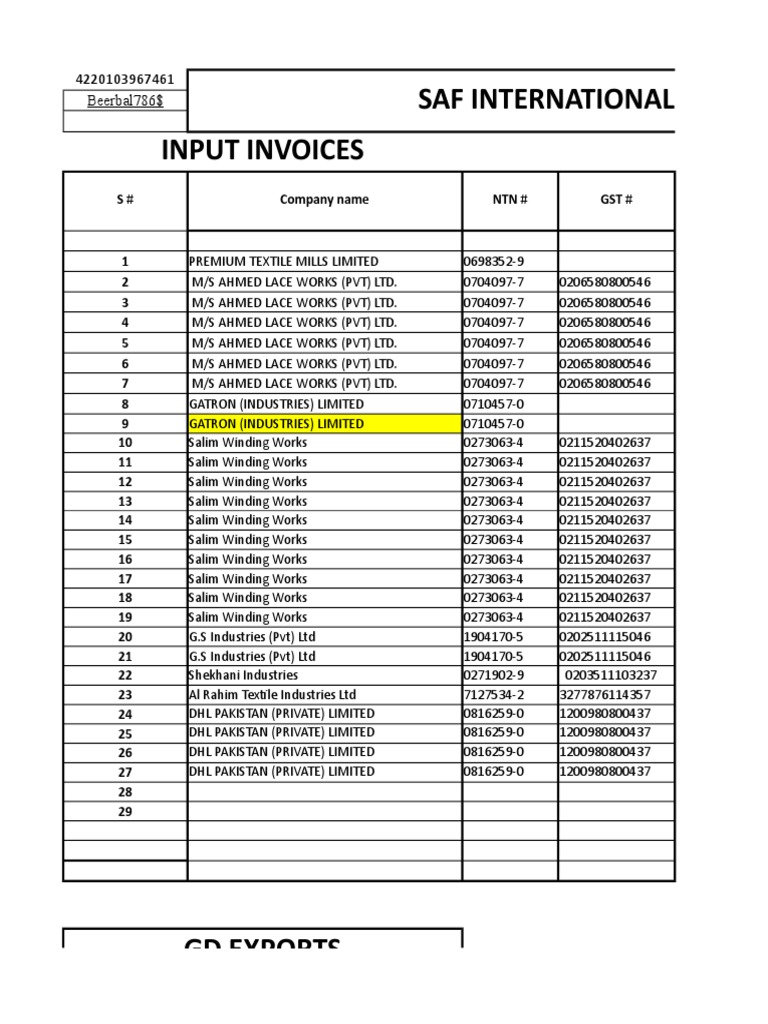 GST Working Sep-2019 | PDF | Economies | Government Finances