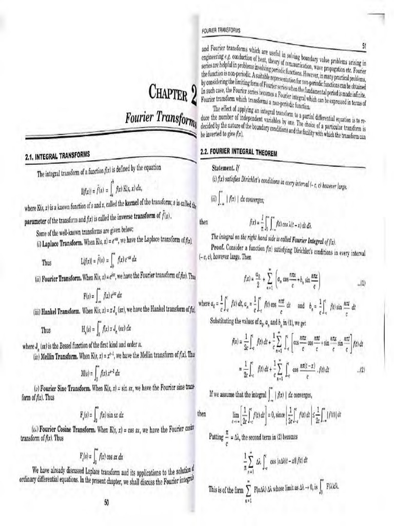 Fourier Transforms PDF | PDF