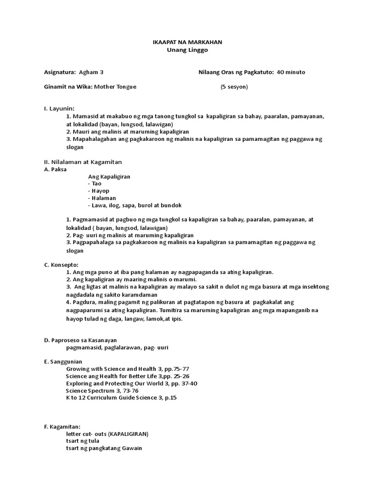 Science-Tagalog-4th-Q DLP | PDF