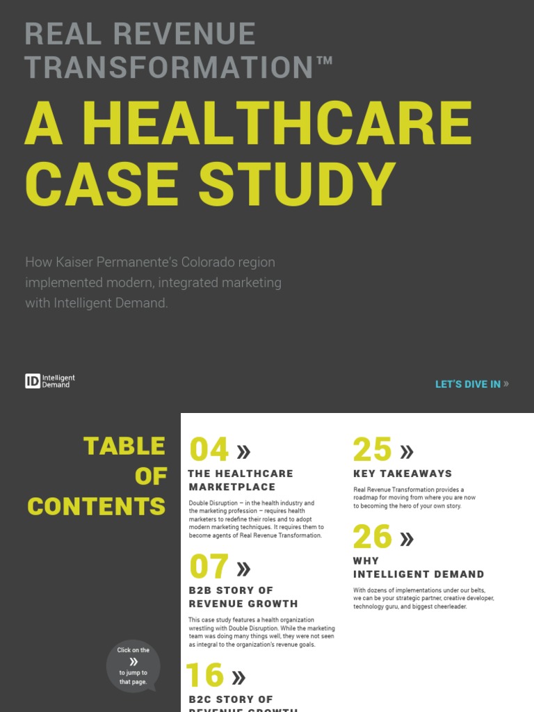 IntelligentDemand Kaiser Permanente Healthcare CaseStudy | PDF | Sales ...