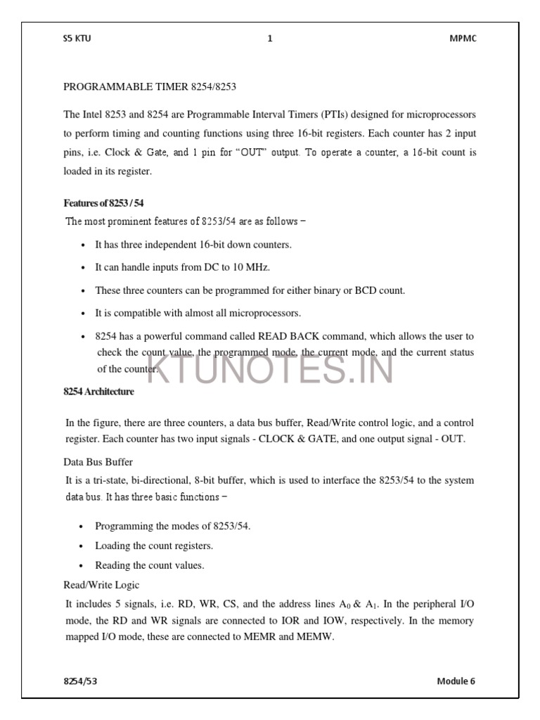 CS305 M6 Ktunotes - in | PDF | Central Processing Unit | Input/Output