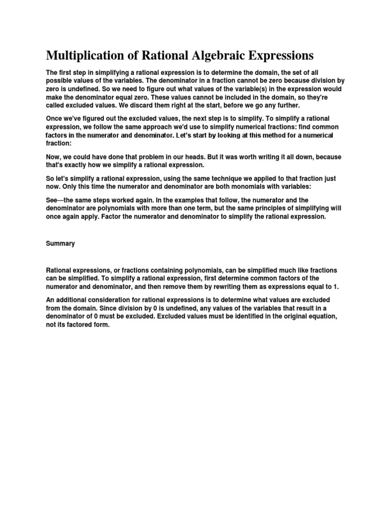 Multiplication of Rae | PDF