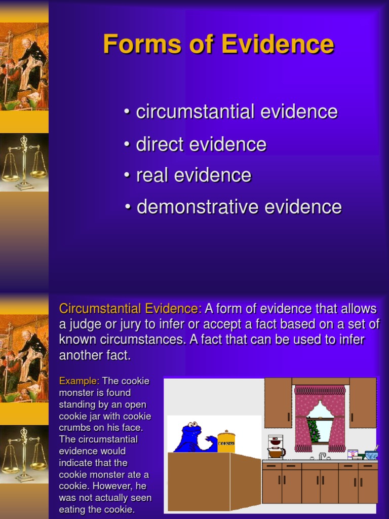 Forms of Evidence: - Circumstantial Evidence - Direct Evidence ...