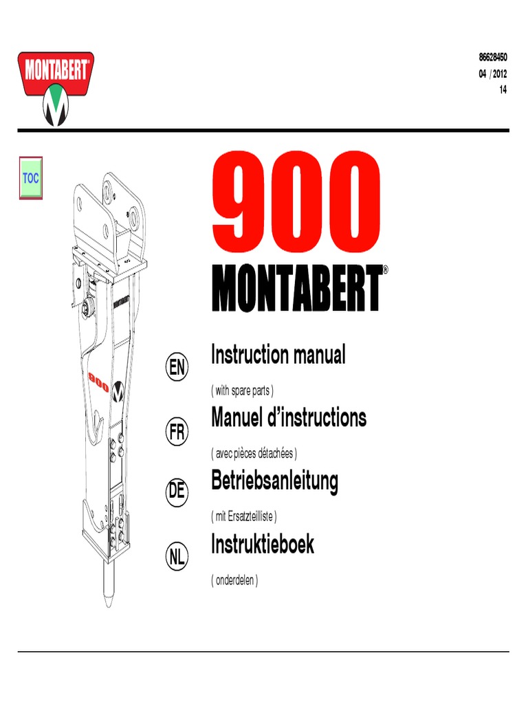 Manuel d'instructions Montabert 900 | PDF | Génie chimique | Sciences ...