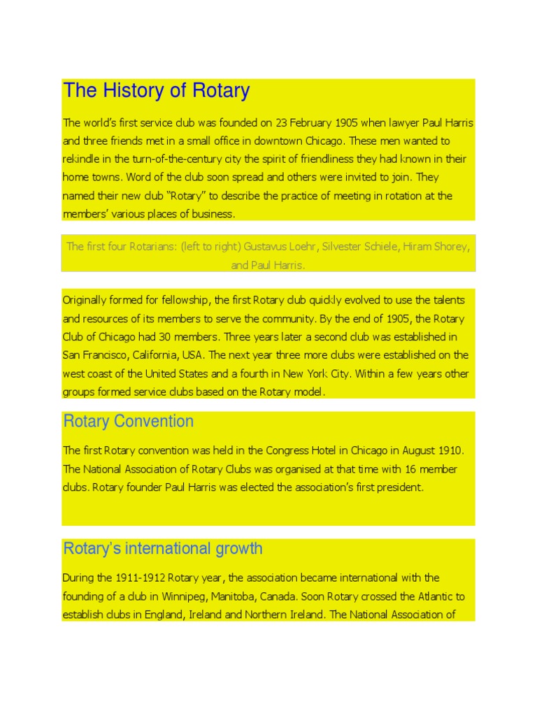 History of Rotary | PDF | International Relations | Unrest