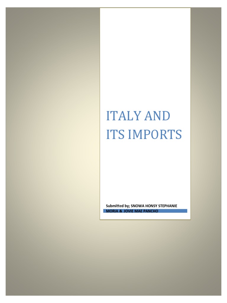 Italy's Key Imports Overview | PDF