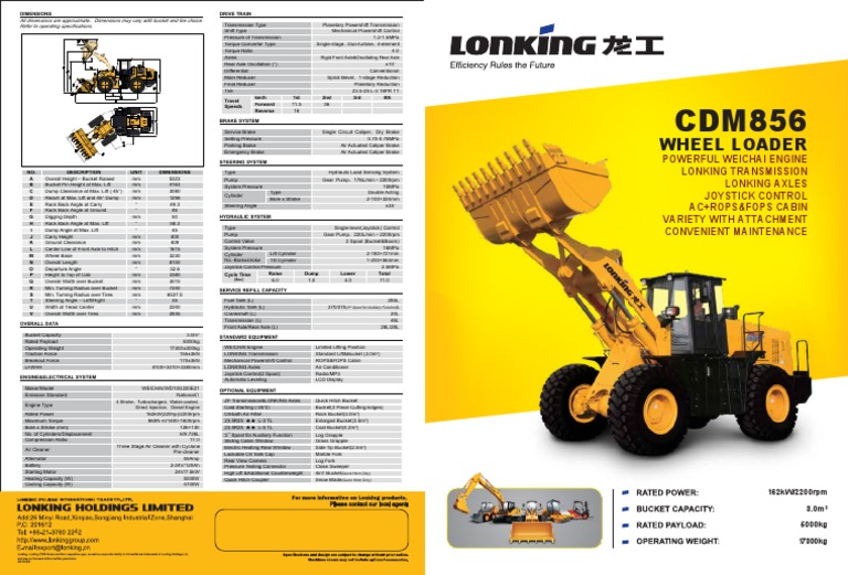 CDM 856 Wheelloaderweichaiengine | PDF | Transmission (Mechanics) | Brake