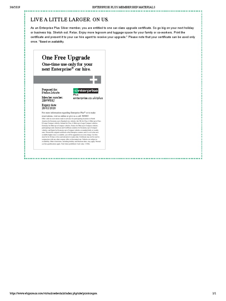 Enterprise Plus Membership Materials PDF | PDF | Car | The United States