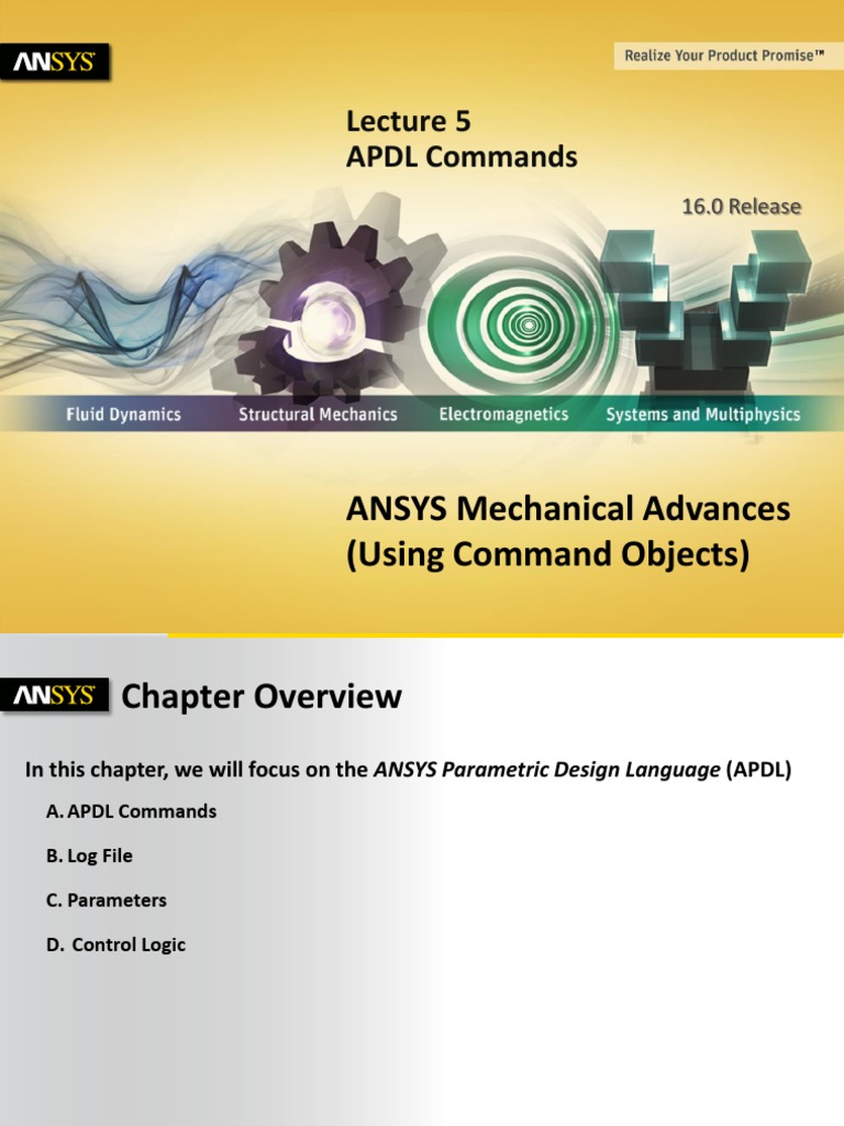 ANSYS Mechanical Advances (Using Command Objects) : APDL Commands | PDF ... ANSYS Mechanical Advances (Using Command Objects) : APDL Commands | PDF ...