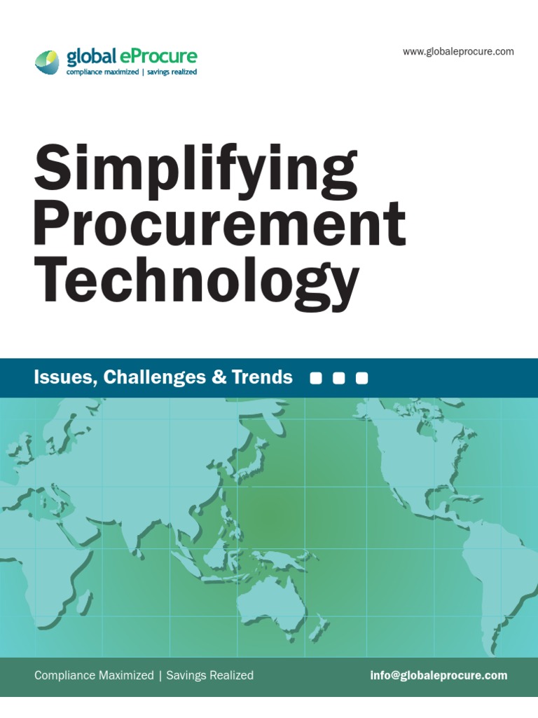 Simplifying Procurement Technology Pdf Procurement Business Process