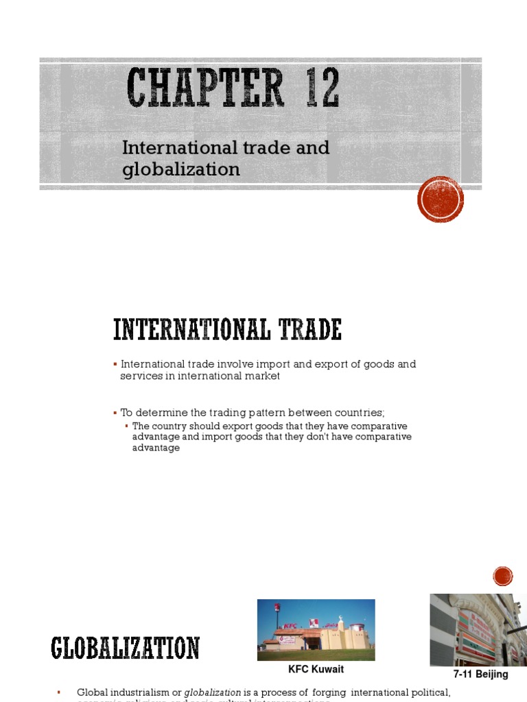 International Trade and Globalization | PDF | Current Account | Capital ...