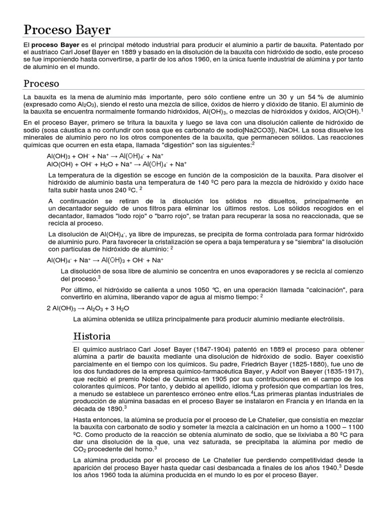 Proceso Bayer | PDF | Rieles | Procesos industriales