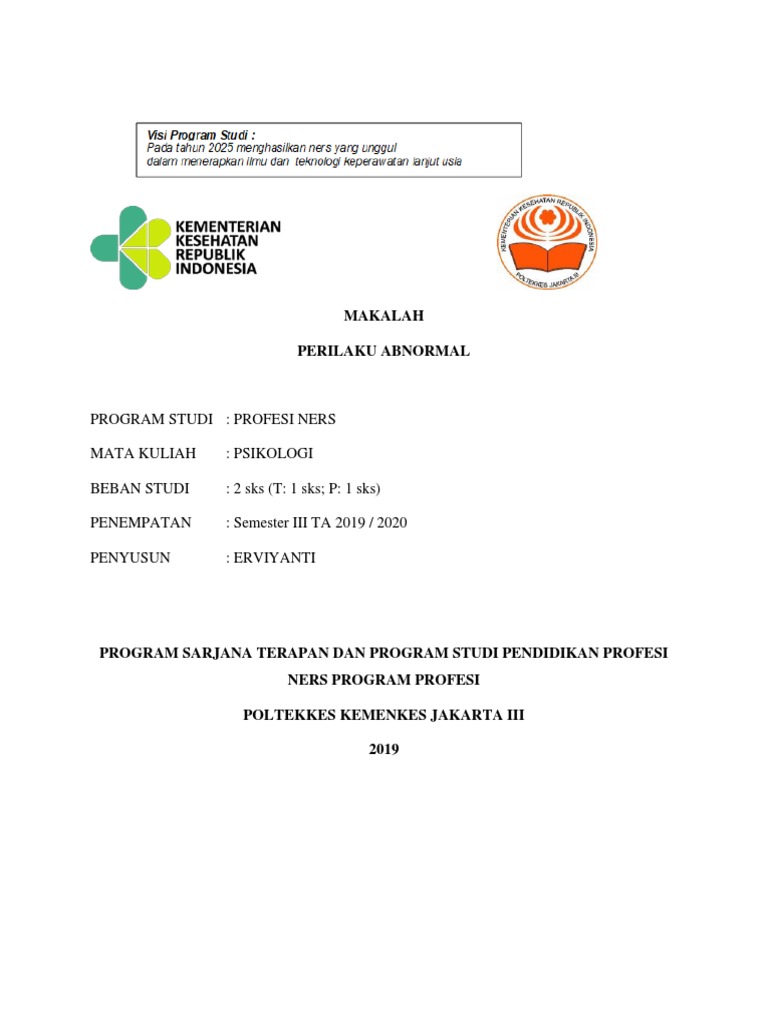 Memahami Perilaku Abnormal dalam Psikologi | PDF | Pengembangan Diri