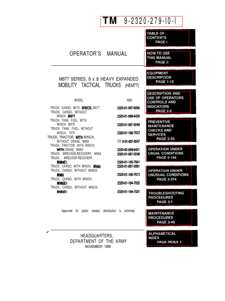 TM Army | PDF | Truck | Crane (Machine)