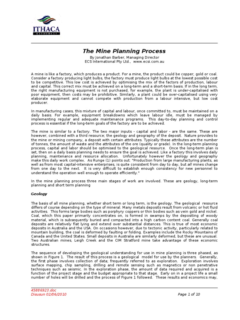 Optimizing Mine Planning Through Accurate Geological Modeling and ...