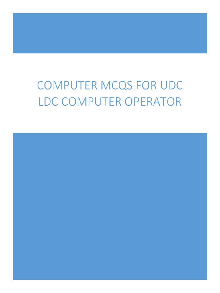 Computer Mcqs | PDF | Central Processing Unit | Computer Data Storage