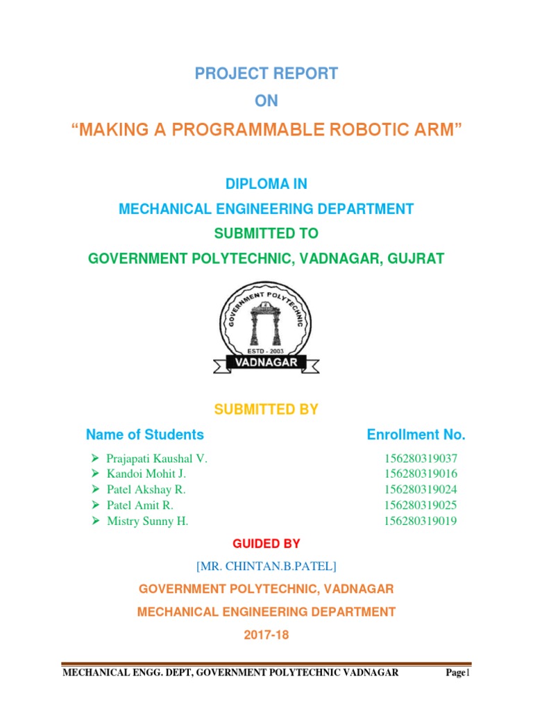 Design and Development of a Programmable Robotic Arm Controlled via ...