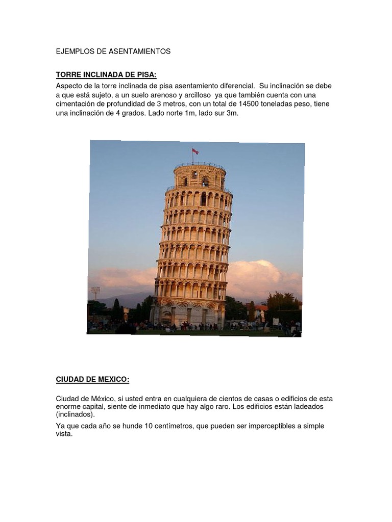 Ejemplos de Asentamientos | PDF