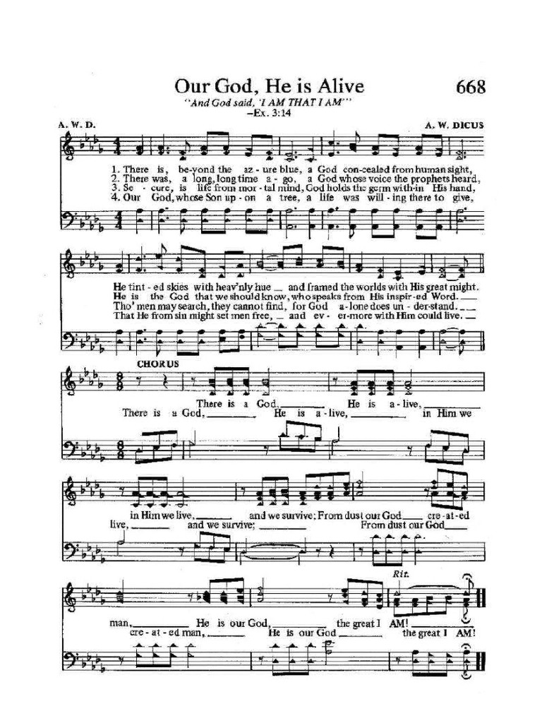 Our God, He Is Alive - JPG (714×981) PDF | PDF