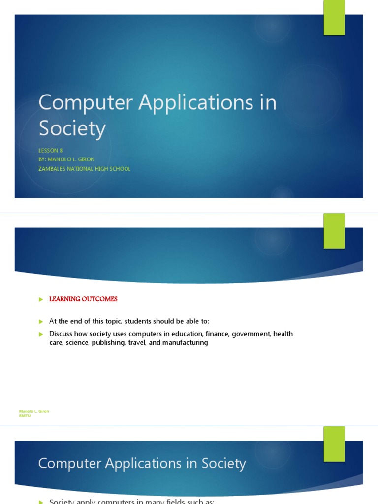 Computer Applications in Society | PDF | Internet | Investing