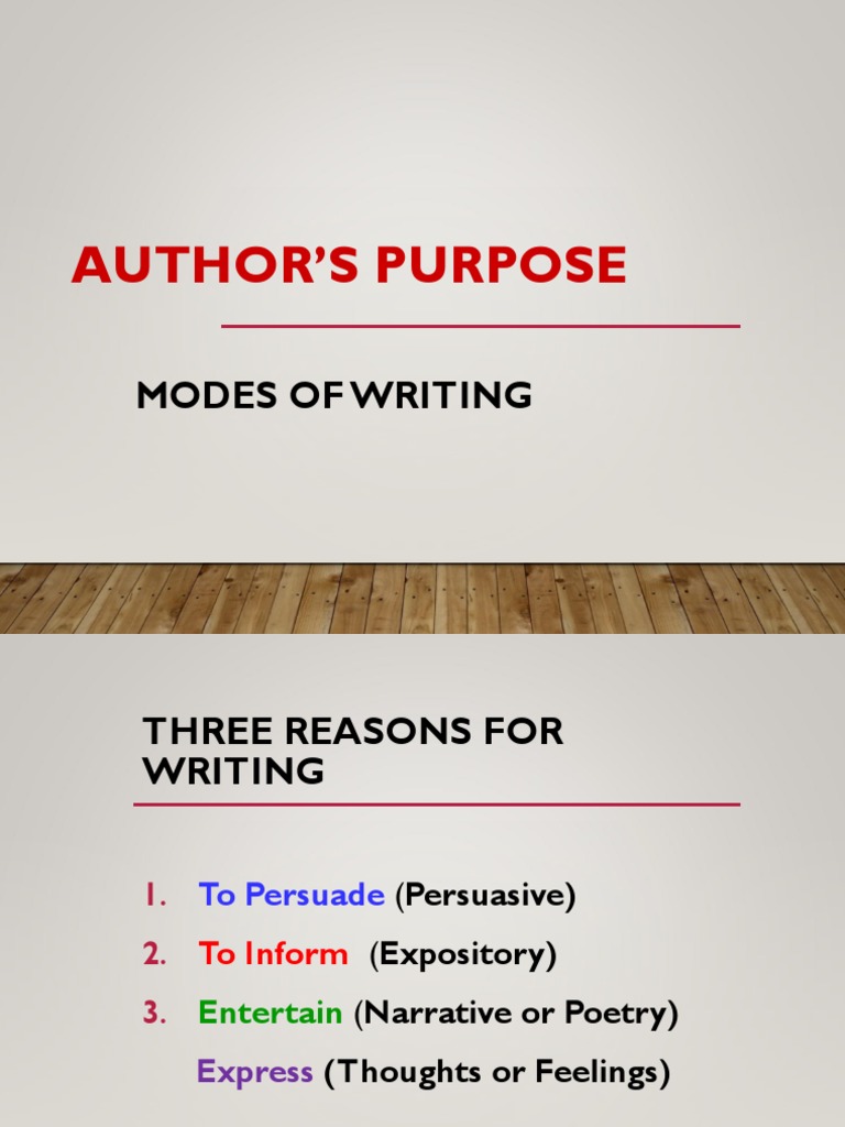 Authors Purpose Lesson Edited | Download Free PDF | Narrative | Essays