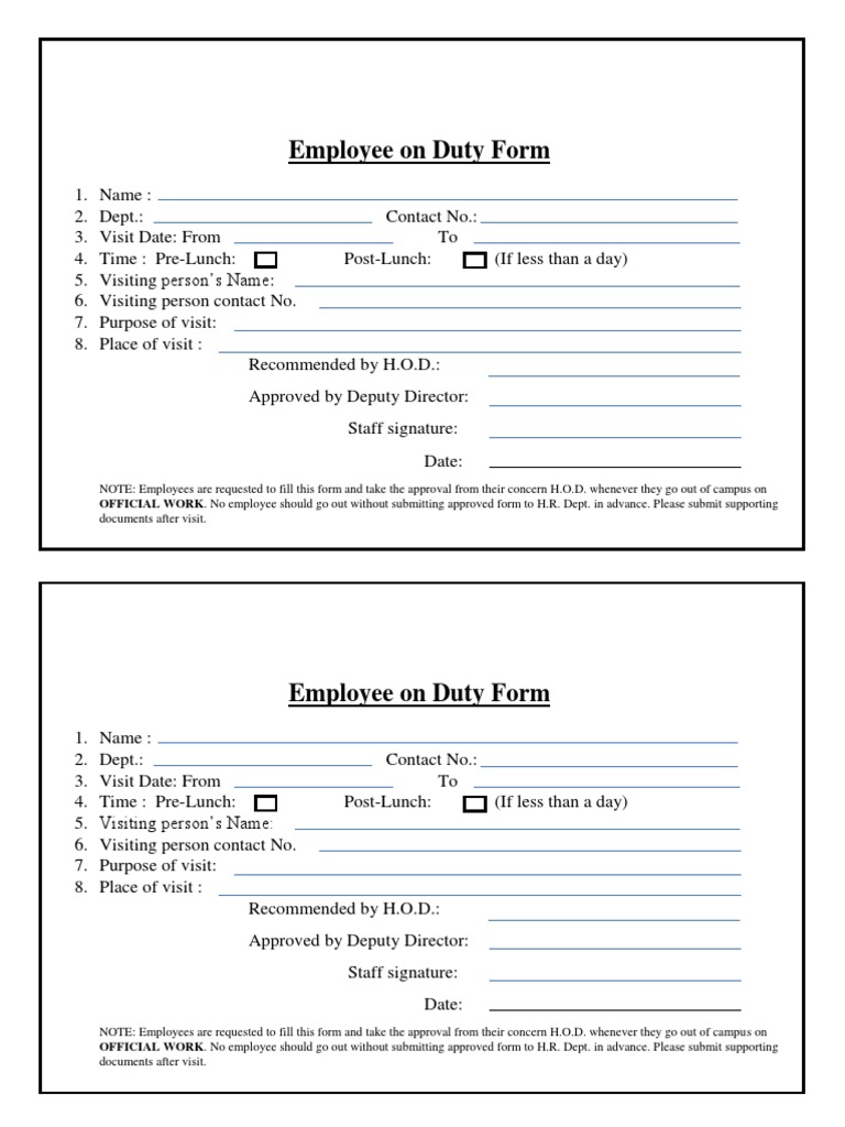 Od Form | PDF
