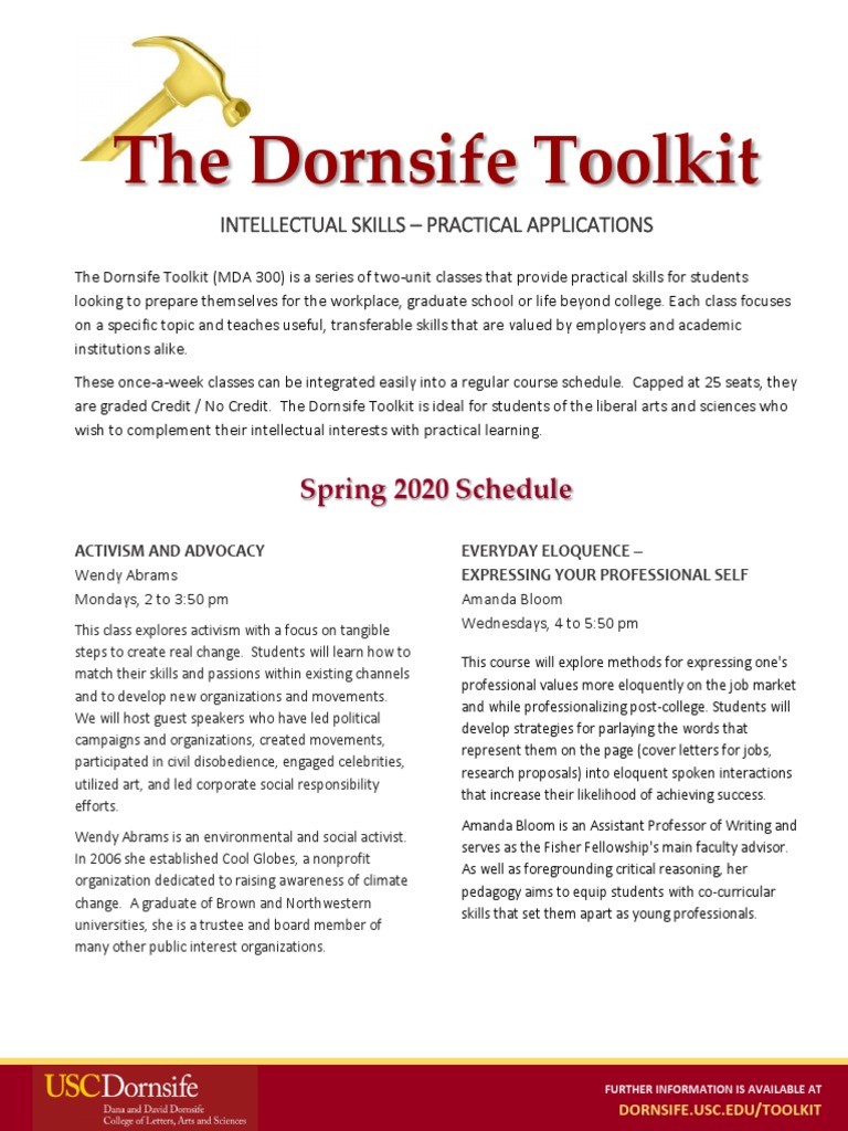 Dornsife Toolkit Flyer - Rev 8 | PDF | Activism | Startup Company