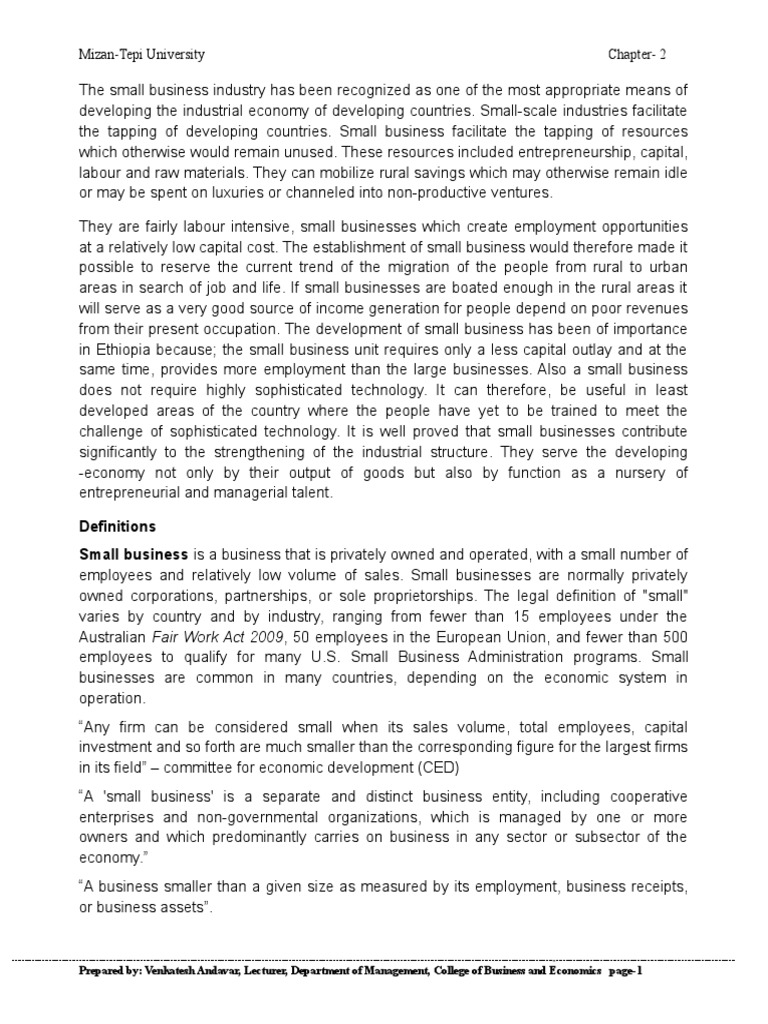 Chapter 2 Entrepreneur Pdf Small Business Entrepreneurship