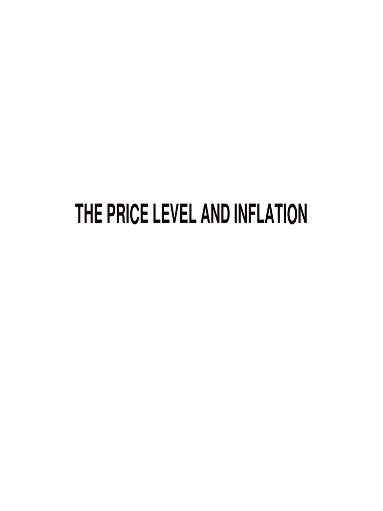 Price Level and Inflation | PDF | Inflation | Supply And Demand