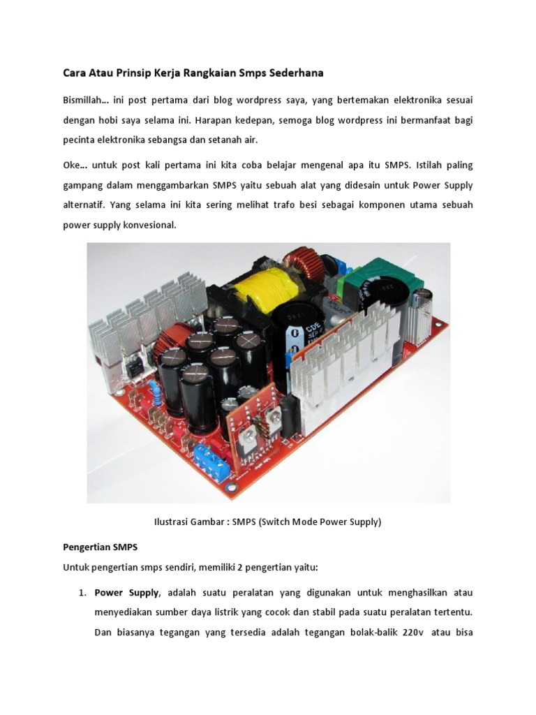 Prinsip Kerja SMPS Sederhana | PDF | Sains & Matematika