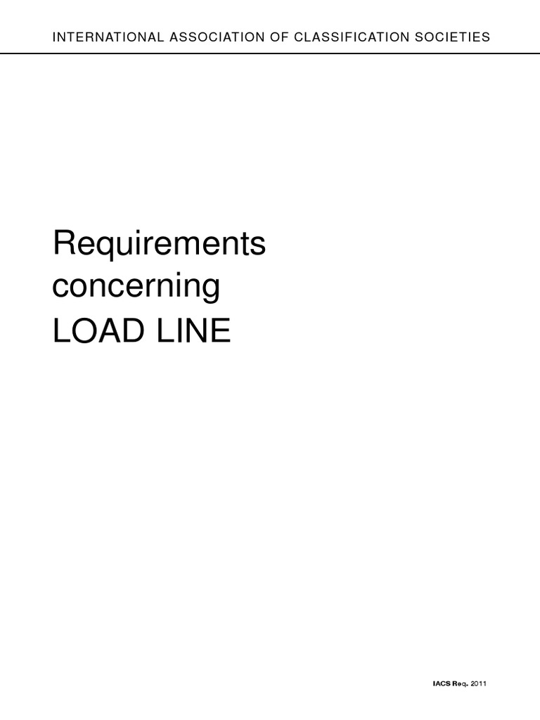 IACS Requirements for Load Line and Intact Stability | PDF | Ships | Buoyancy