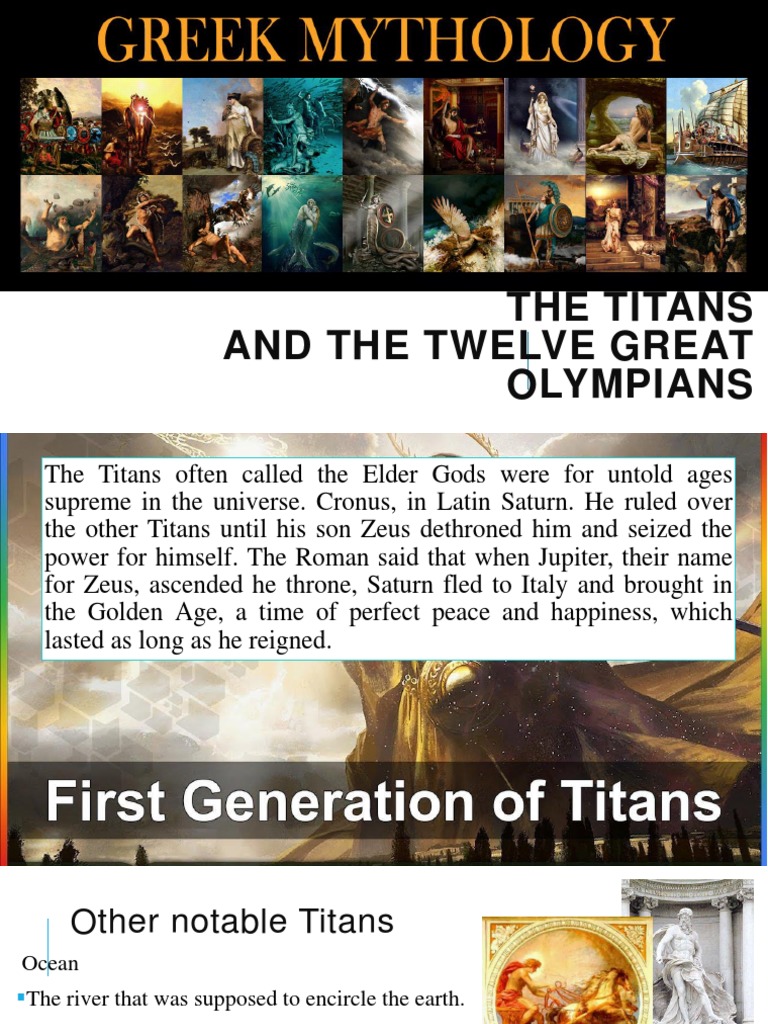 The Titans and The Twelve Olympians | PDF | Twelve Olympians | Muse