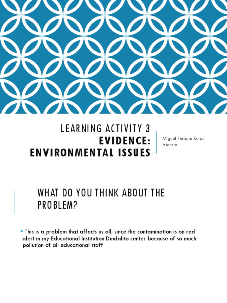 Evidence Environmental Issues Miguel Rojas | PDF