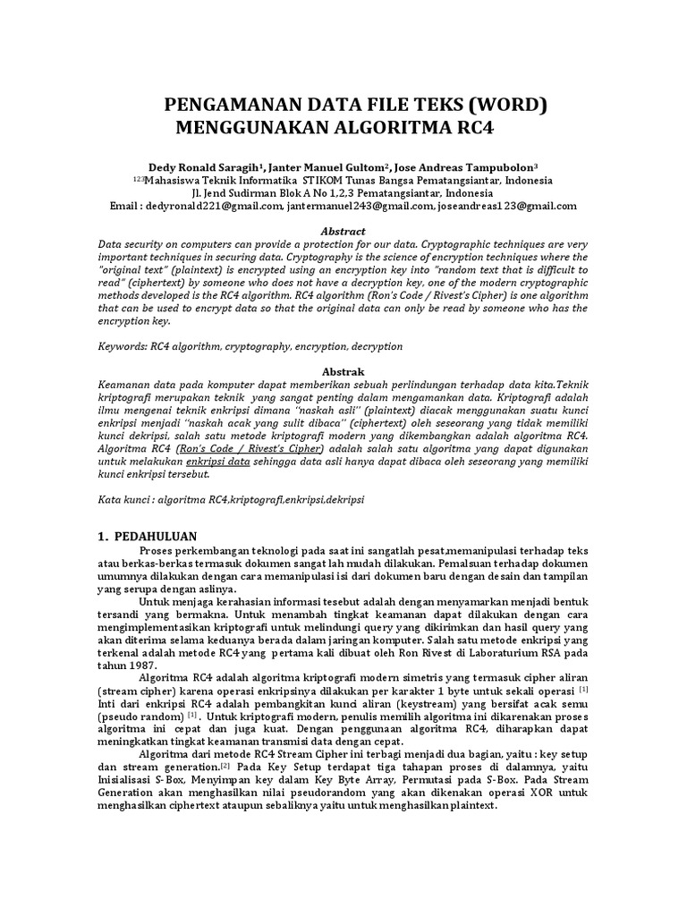 Jurnal Kriptografi | PDF