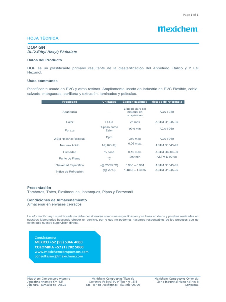 DOP Design | PDF | Materiales | Sustancias químicas