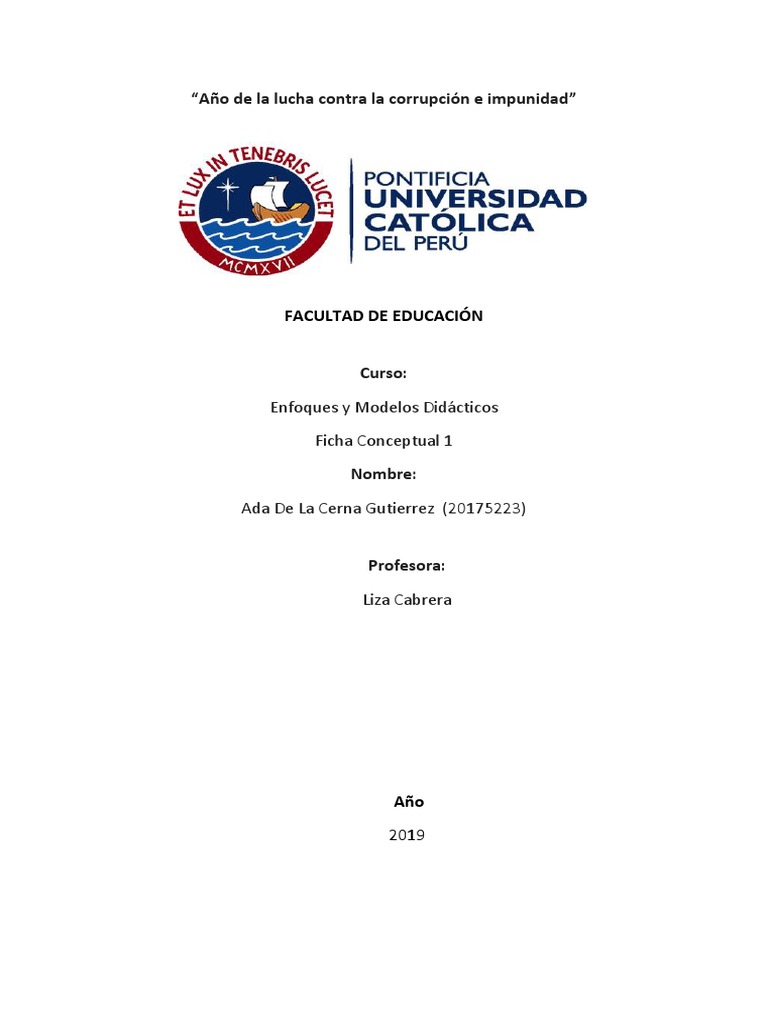 Ficha Conceptual de Enfoques Didácticos | PDF | Aprendizaje | Plan de ...