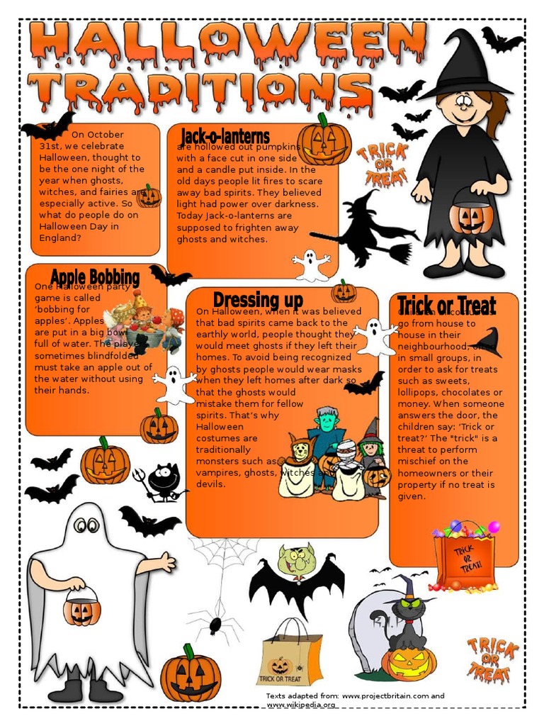 Halloween Traditions Fun Activities Games Reading Comprehension Exercis ...
