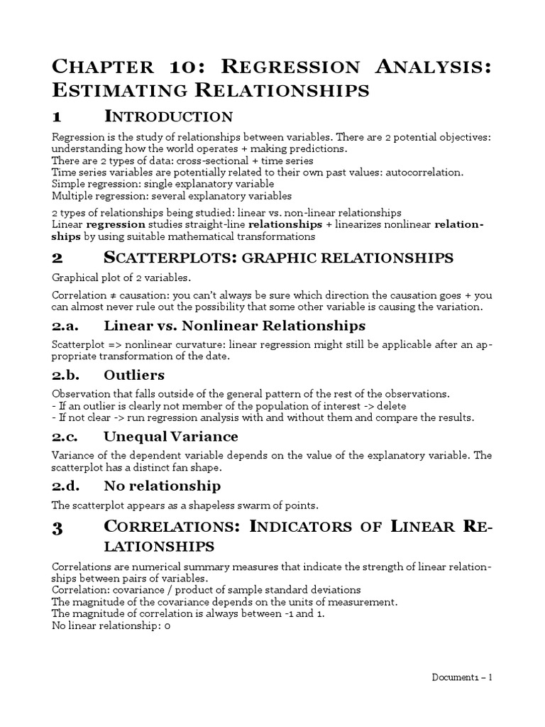 Chapter 10 Regression Analysis | PDF | Errors And Residuals | Regression Analysis