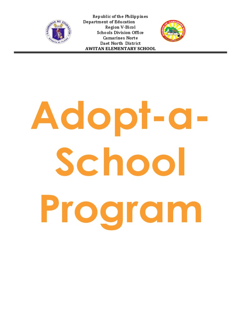 Adopt A School | PDF | Classroom | Learning
